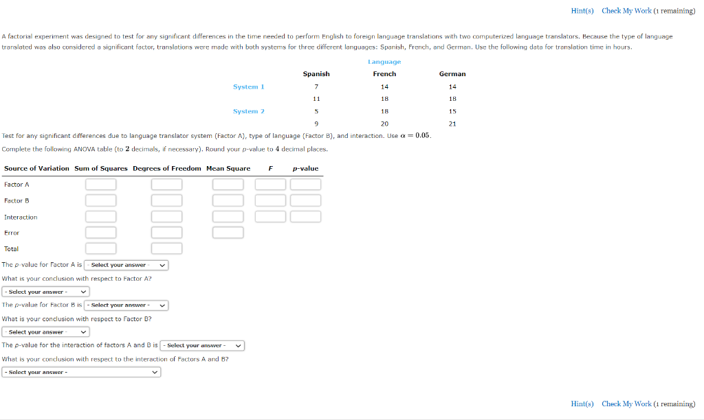 Solved Construct an analysis of variance table (to 2 | Chegg.com