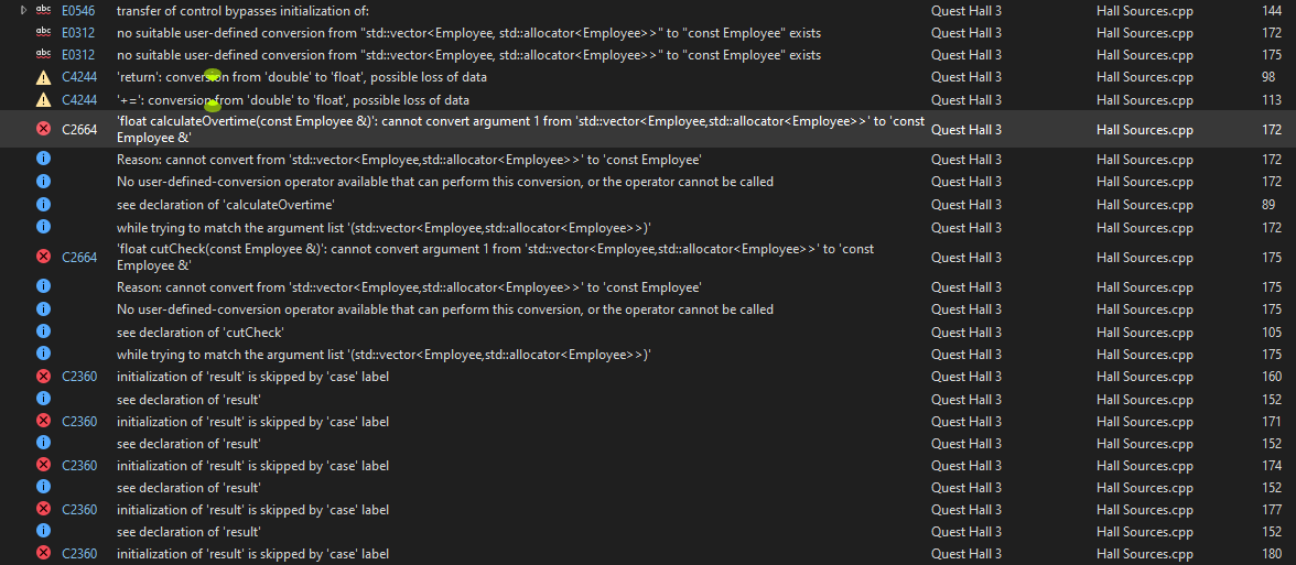 Solved could you help me with theses errors and add two more | Chegg.com