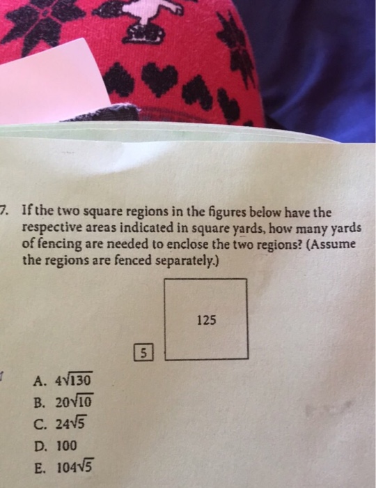 Solved 7. If the two square regions in the figures below | Chegg.com