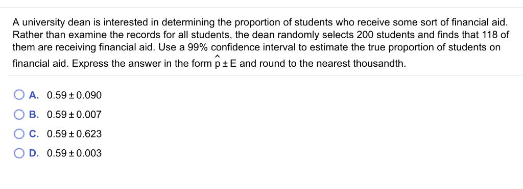 Solved A university dean is interested in determining the | Chegg.com