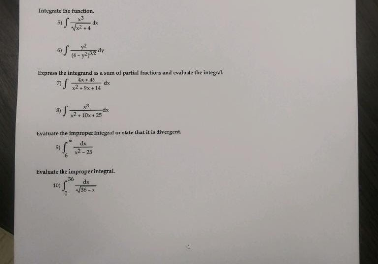 Solved Integrate the function. x2.4 6) Express the integrand | Chegg.com