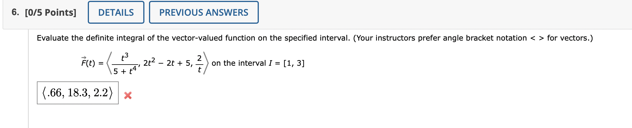 Solved Evaluate the definite integral of the vector-valued | Chegg.com