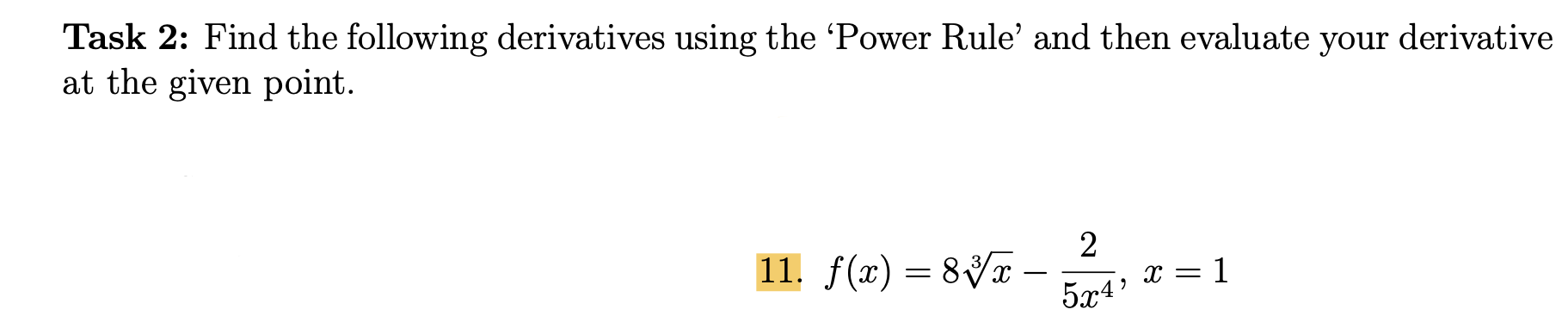 Solved Task 2: Find the following derivatives using the | Chegg.com