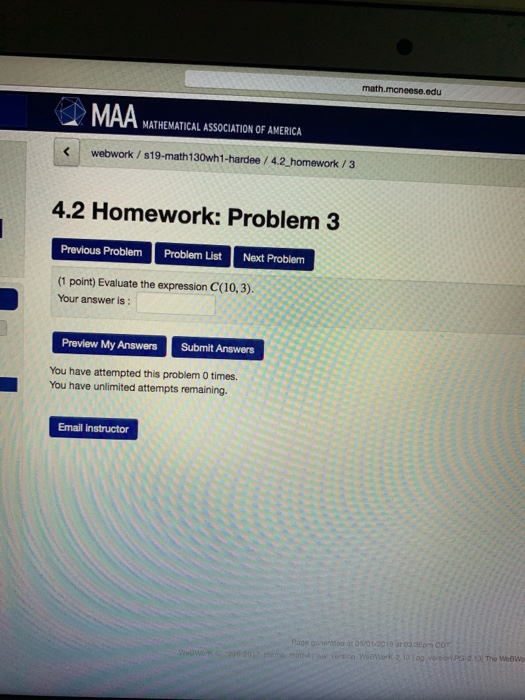Solved math.mcneese.edu MATHEMATICAL ASSOCIATION OF AMERICA | Chegg.com