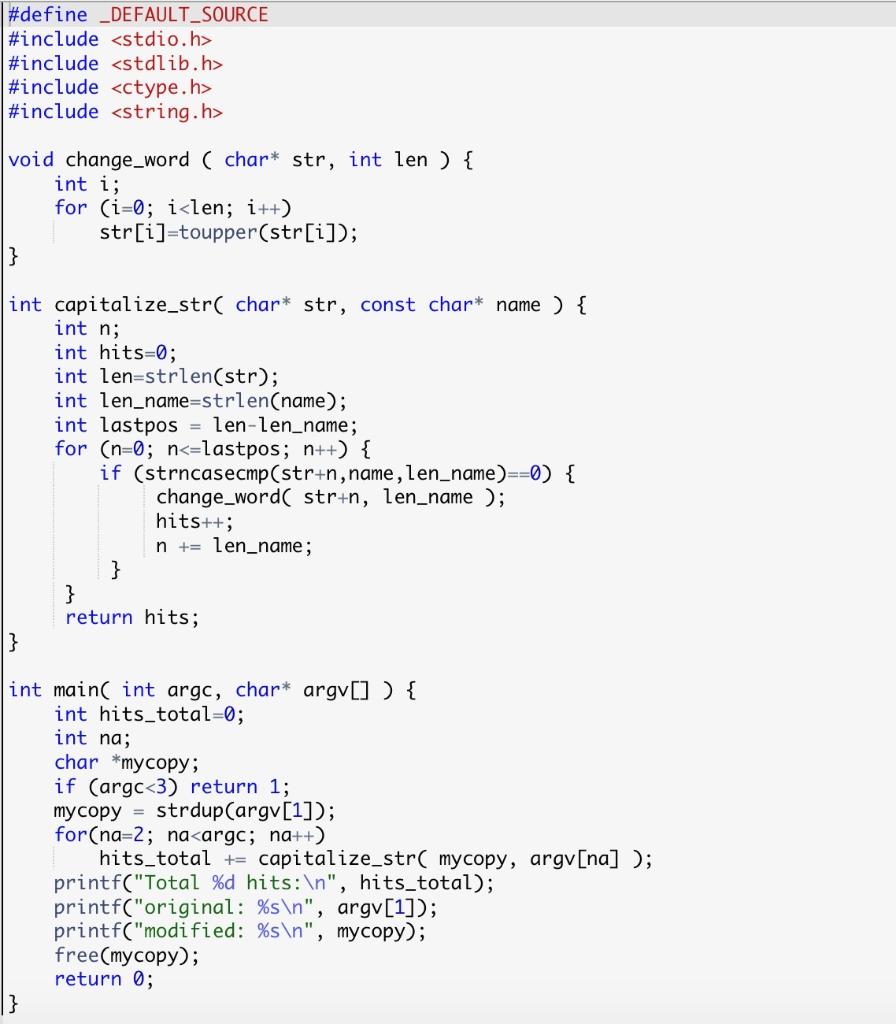 Solved The program below (also available as names.c in the | Chegg.com
