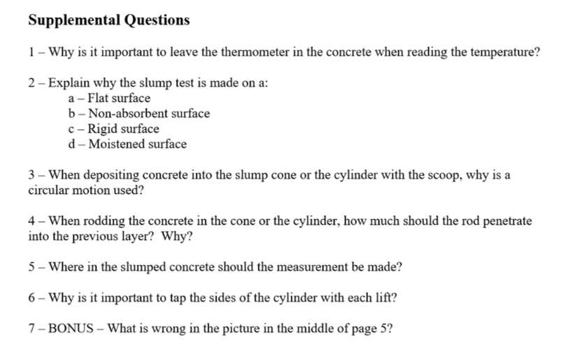 Solved Supplemental Questions 1 - Why is it important to | Chegg.com