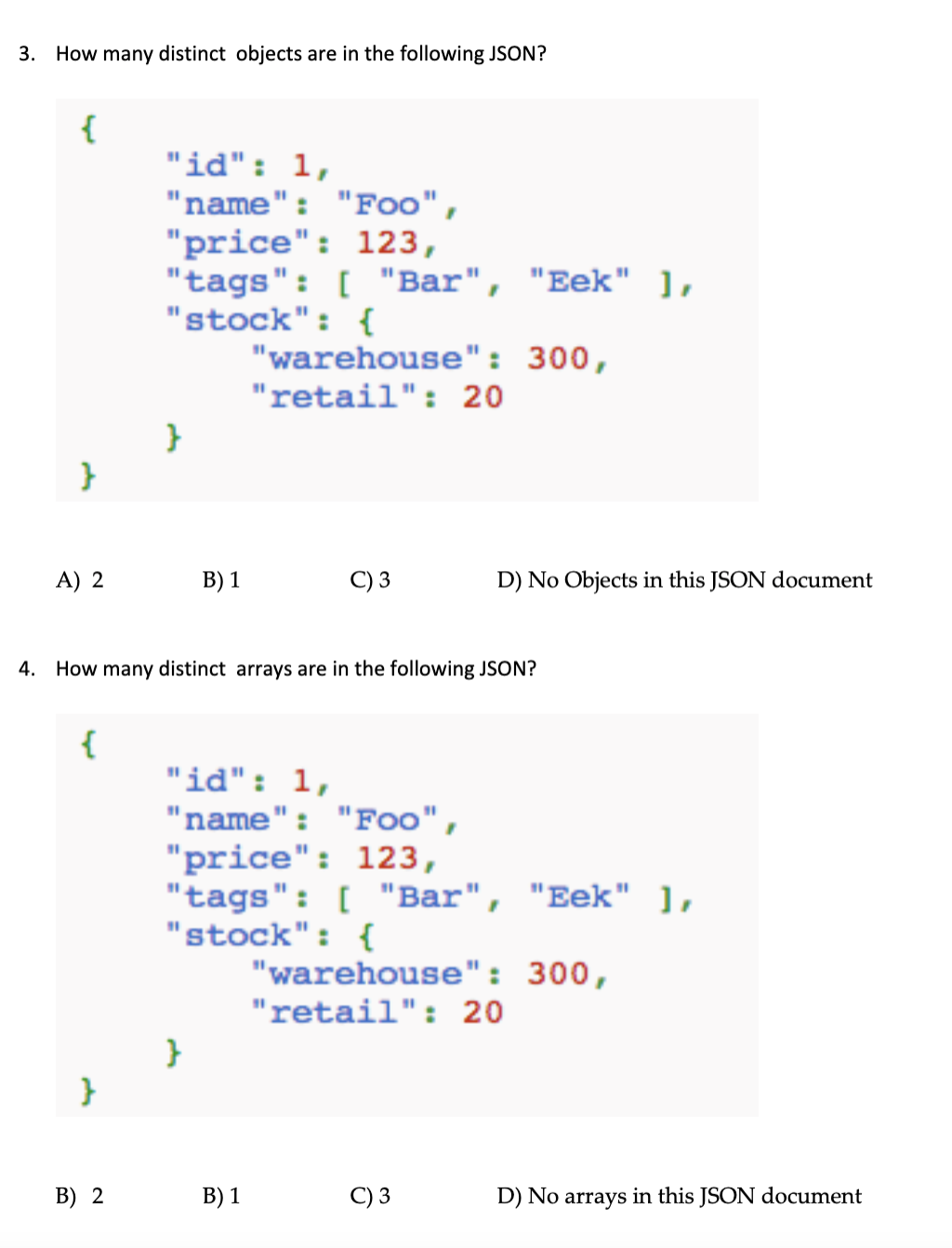 Solved 3. How many distinct objects are in the following | Chegg.com