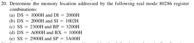 Solved Determine the memory location addressed by the | Chegg.com