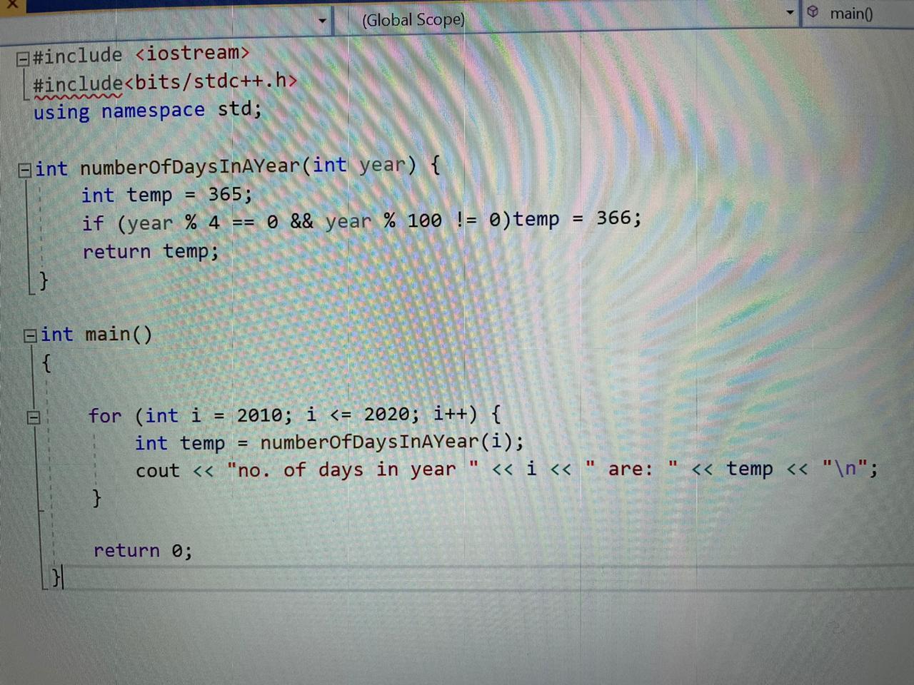 Solved @ main() (Global Scope) #include #include using | Chegg.com