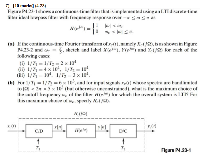Solved 7) [10 marks] (4.23) Figure P4.23-1 shows a | Chegg.com