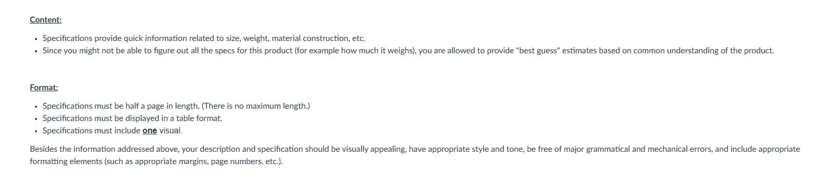 For this assignment, you will create an original | Chegg.com