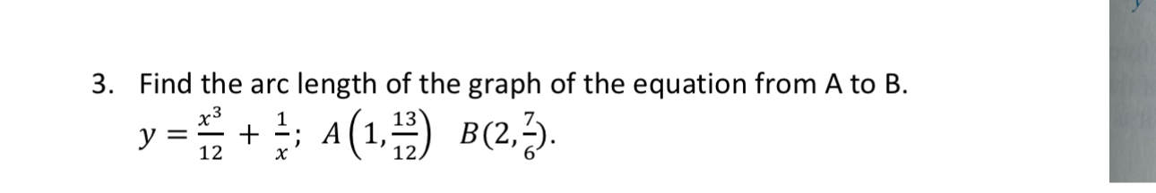 Solved Find the arc length of the graph of the equation from | Chegg.com