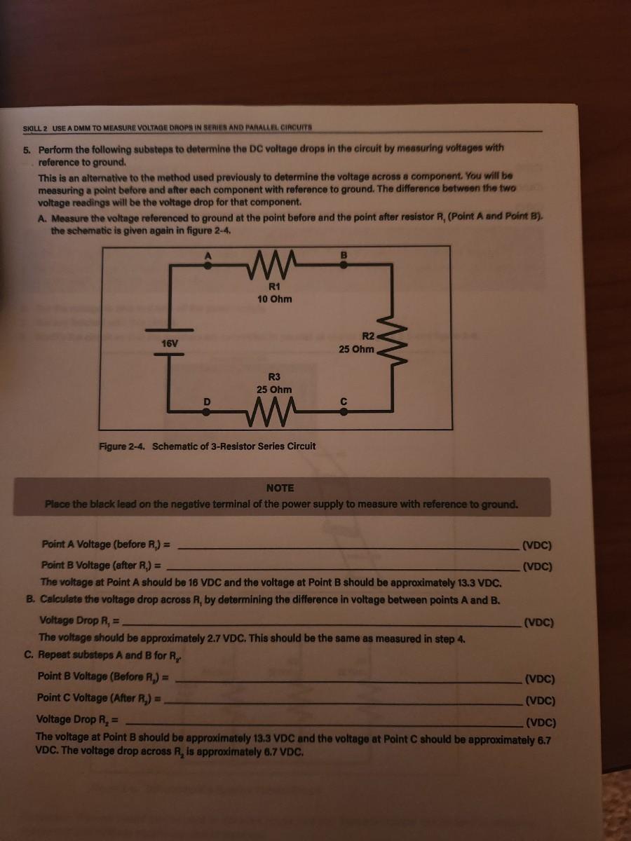 Solved 1. Connect the series circuit shown in figure 2-1 and | Chegg.com
