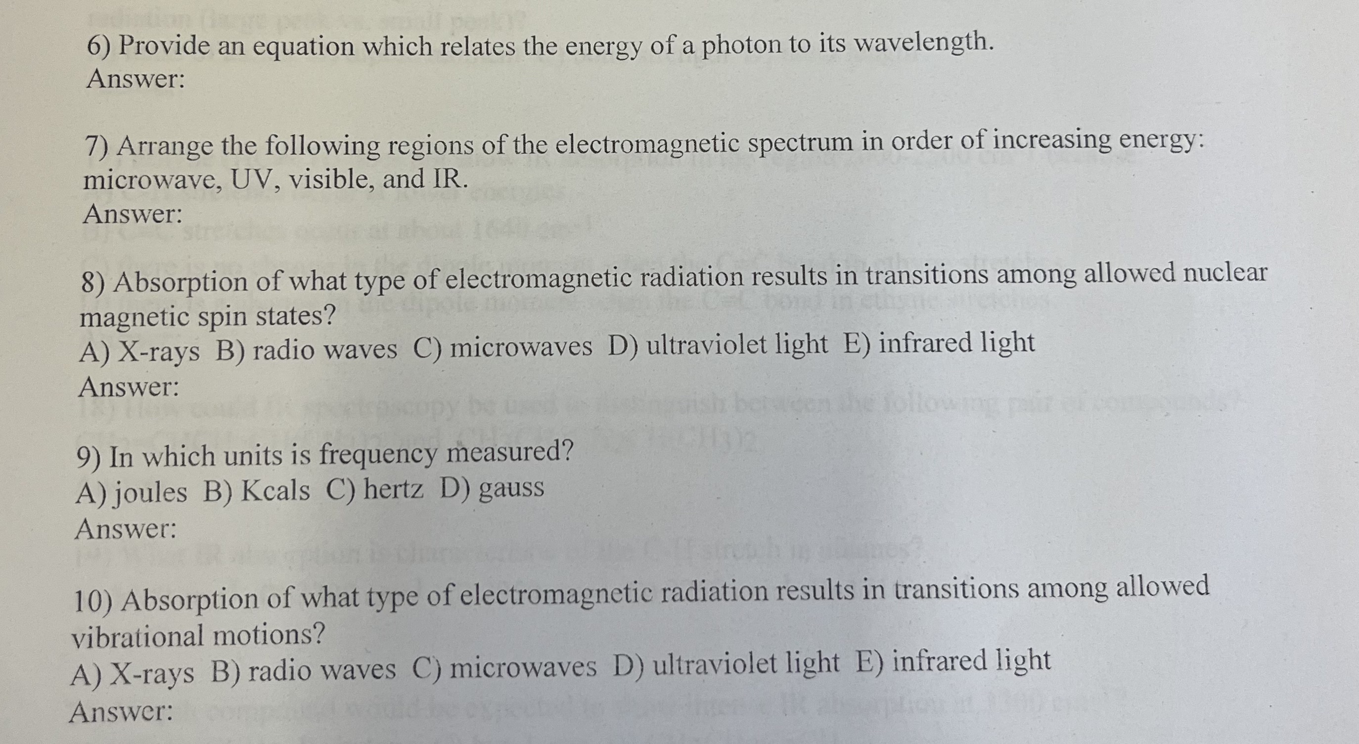Solved 1) Absorption is the measurement of the amount of | Chegg.com