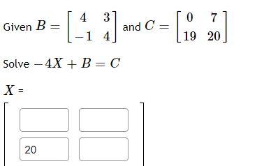 Solved 3 7 - [41] and C = [1920] 3] -1 -1 Given B = Solve | Chegg.com
