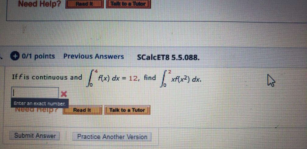 Solved SCalcET8 5.5.059. 9. -/1 points Evaluate the definite | Chegg.com