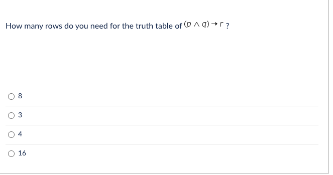 Solved How many rows do you need for the truth table of | Chegg.com