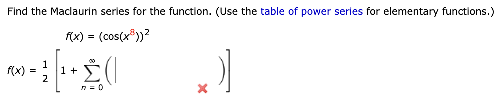 Solved Find the Maclaurin series for the function. (Use the | Chegg.com
