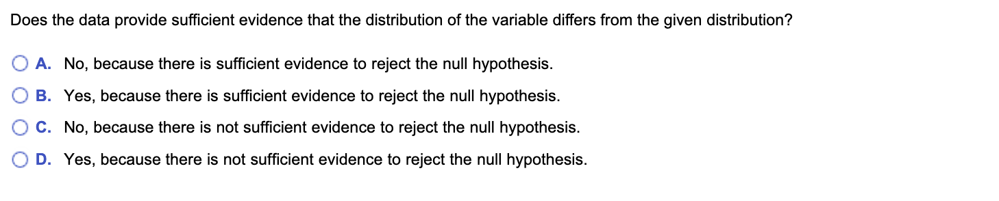 Solved A distribution and the observed frequencies of the | Chegg.com
