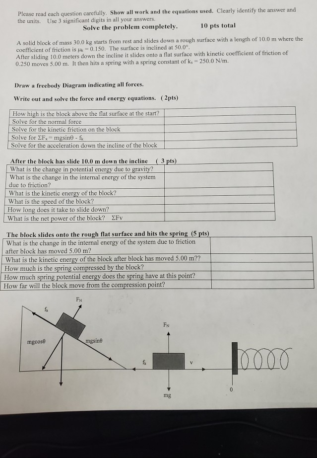 Solved Please read each question carefully. Show all work | Chegg.com