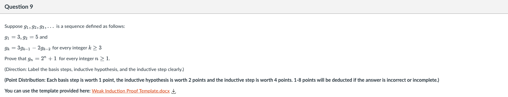 Solved Suppose g1,g2,g3,… is a sequence defined as follows: | Chegg.com