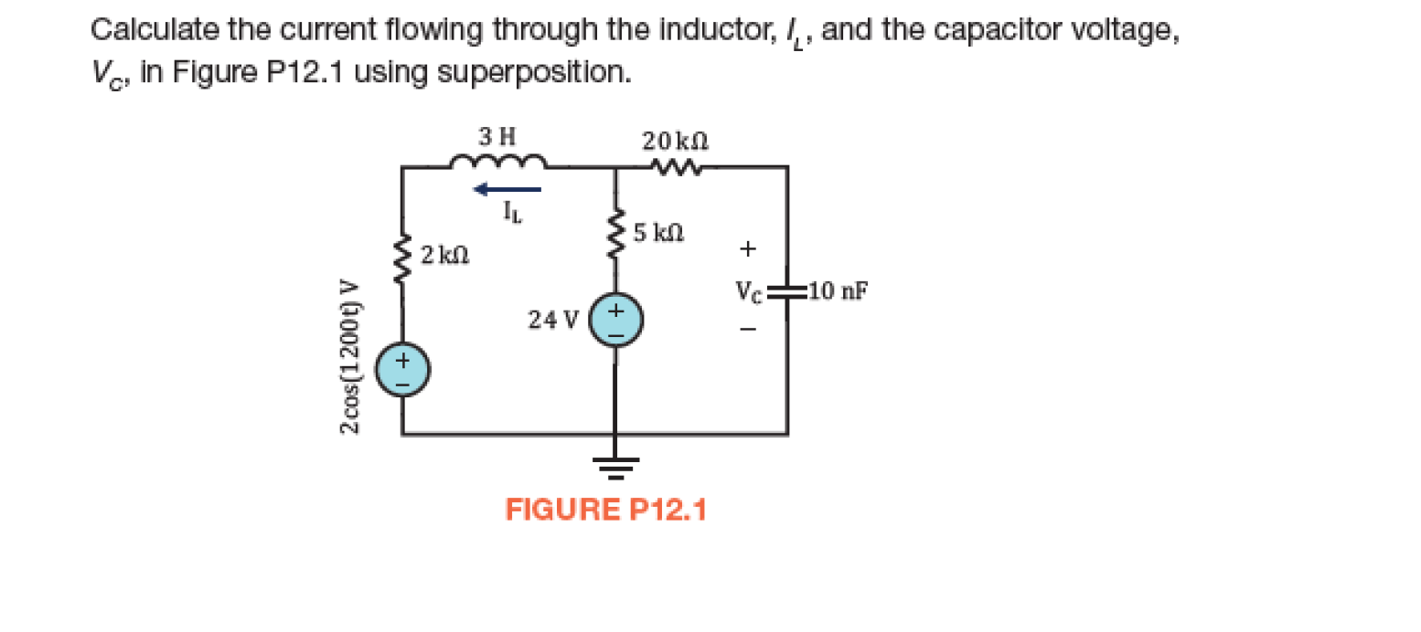 Solved Calculate the current flowing through the inductor, | Chegg.com