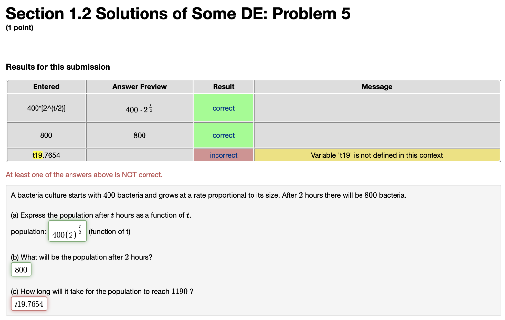 Solved Section 1.2 Solutions of Some DE: Problem 5 (1 point) | Chegg.com