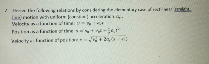 Solved 7. Derive the following relations by considering the | Chegg.com