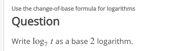 Solved Use the change-of-base formula for logarithms | Chegg.com