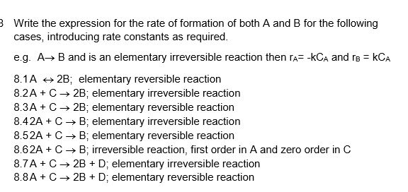 Solved Write the expression for the rate of formation of | Chegg.com