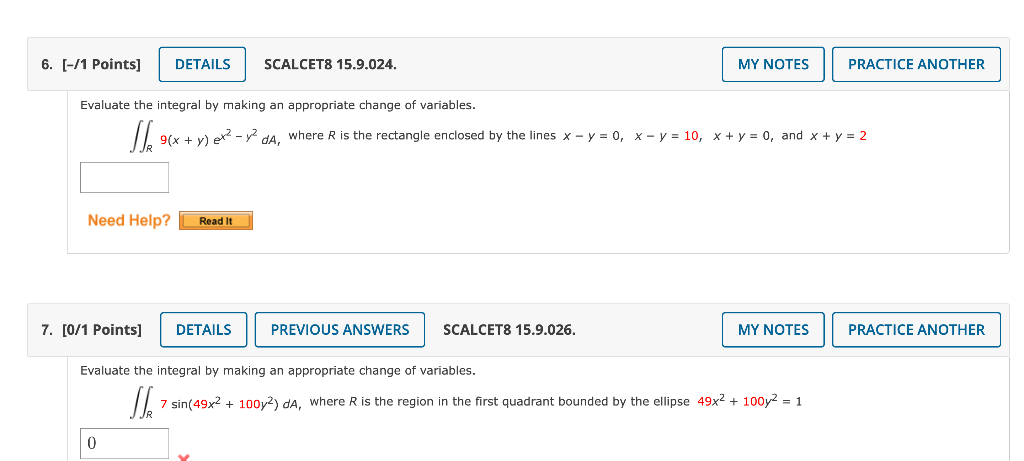 Solved 6. [-/1 Points] DETAILS SCALCET8 15.9.024. MY NOTES | Chegg.com