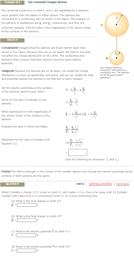 Solved What if initially a charge 2.5 ﻿C is put on shell $1 | Chegg.com