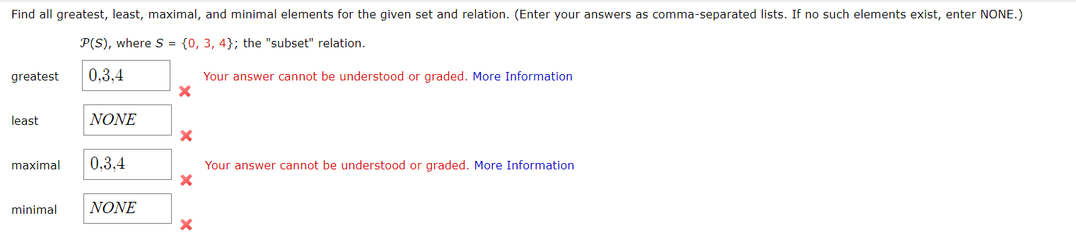 Solved Find all greatest, least, maximal, and minimal | Chegg.com