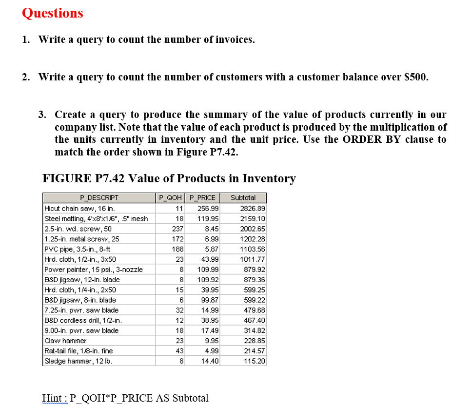 Solved These must be done with SQL, and I need Screenshots | Chegg.com