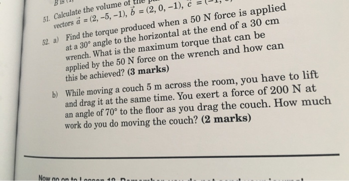 Solved 51. Calculate the volume of tle vectors a (2,-5,-1), | Chegg.com
