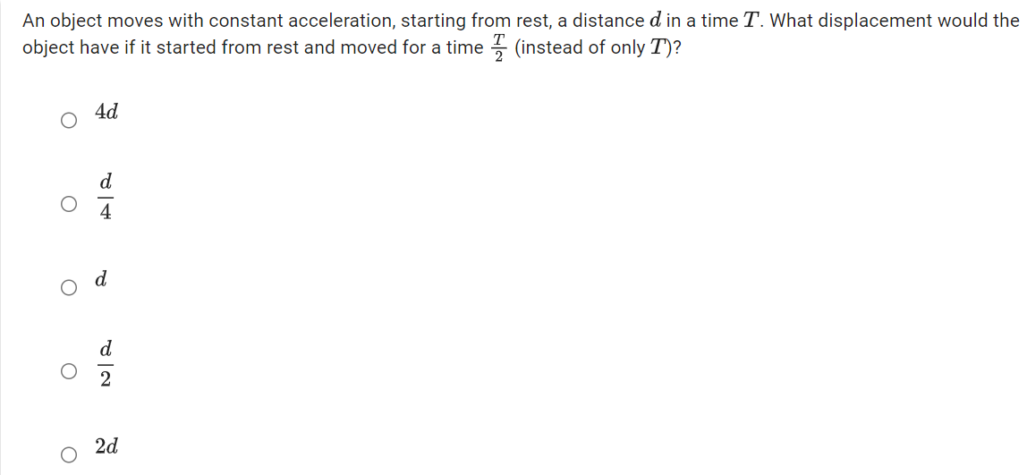 Solved An object moves with constant acceleration, starting | Chegg.com