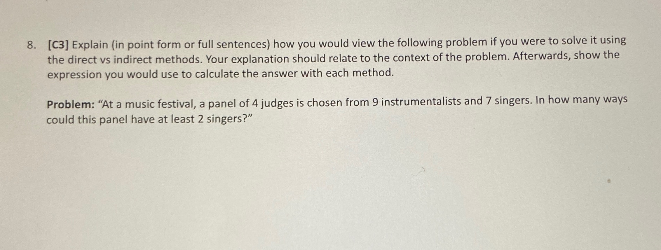 Solved [C3] Explain (in point form or full sentences) how | Chegg.com