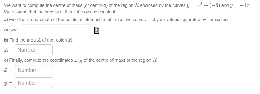 Solved We want to compute the centre of mass (or centroid) | Chegg.com