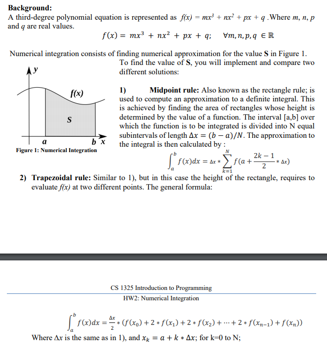 Solved How would I program the midpoint and trapezoidal | Chegg.com