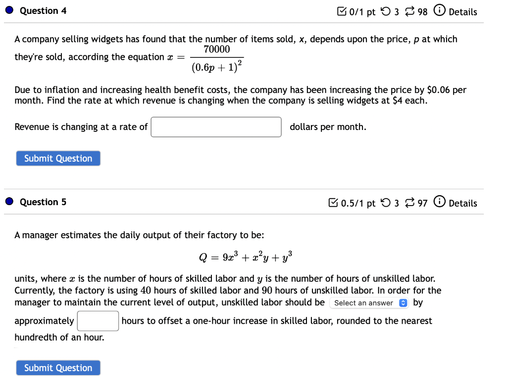 Solved Question 4 0/1 pt 5398 Details A company selling | Chegg.com
