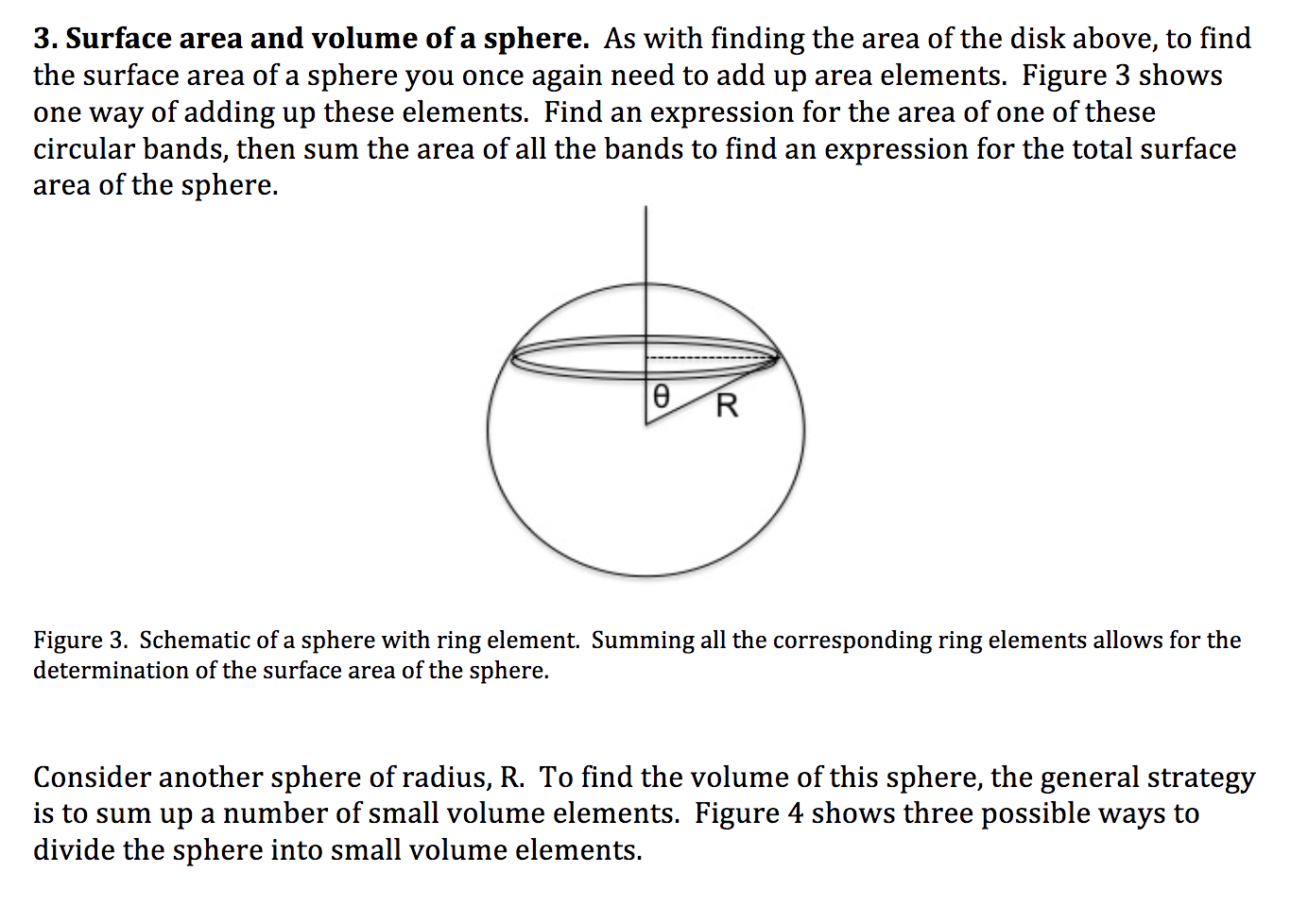 Solved 3. Surface area and volume of a sphere. As with | Chegg.com