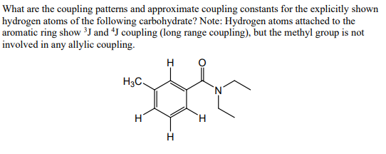 Solved What are the coupling patterns and approximate | Chegg.com