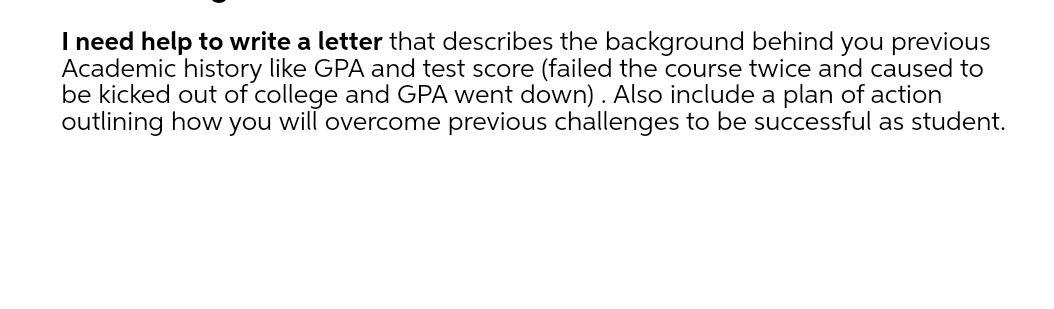 I need help to write a letter that describes the | Chegg.com
