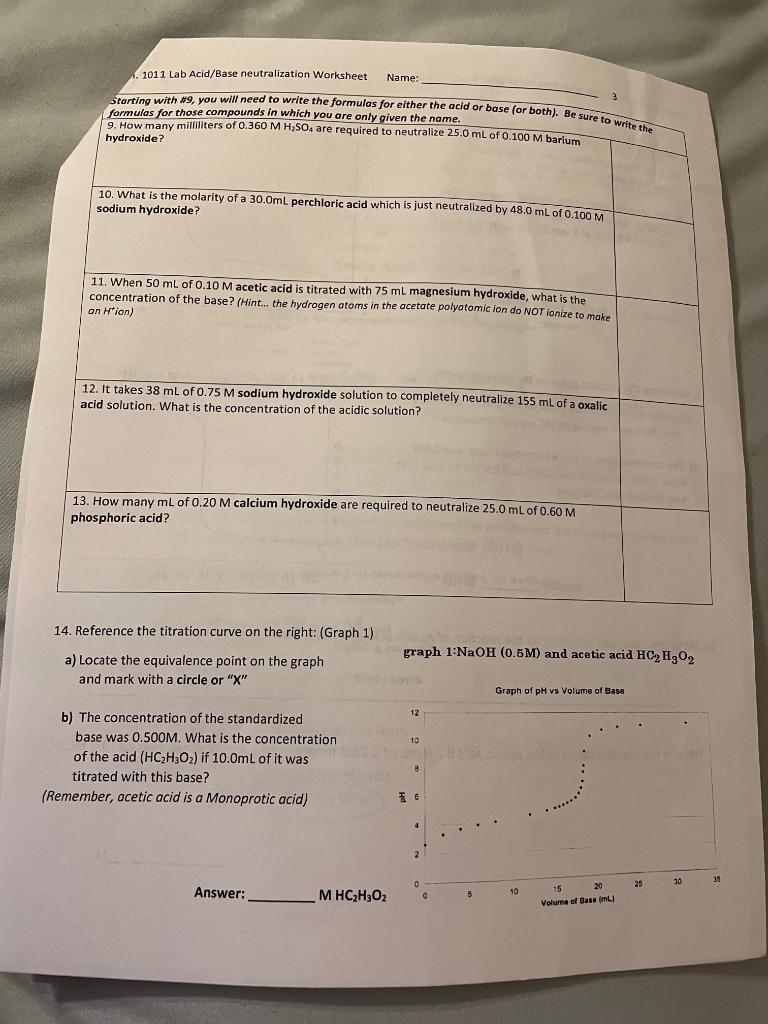 Solved CAN YOU PLEASE HAND WRITE ALL WORK OUT AND FOR NUMBER | Chegg.com
