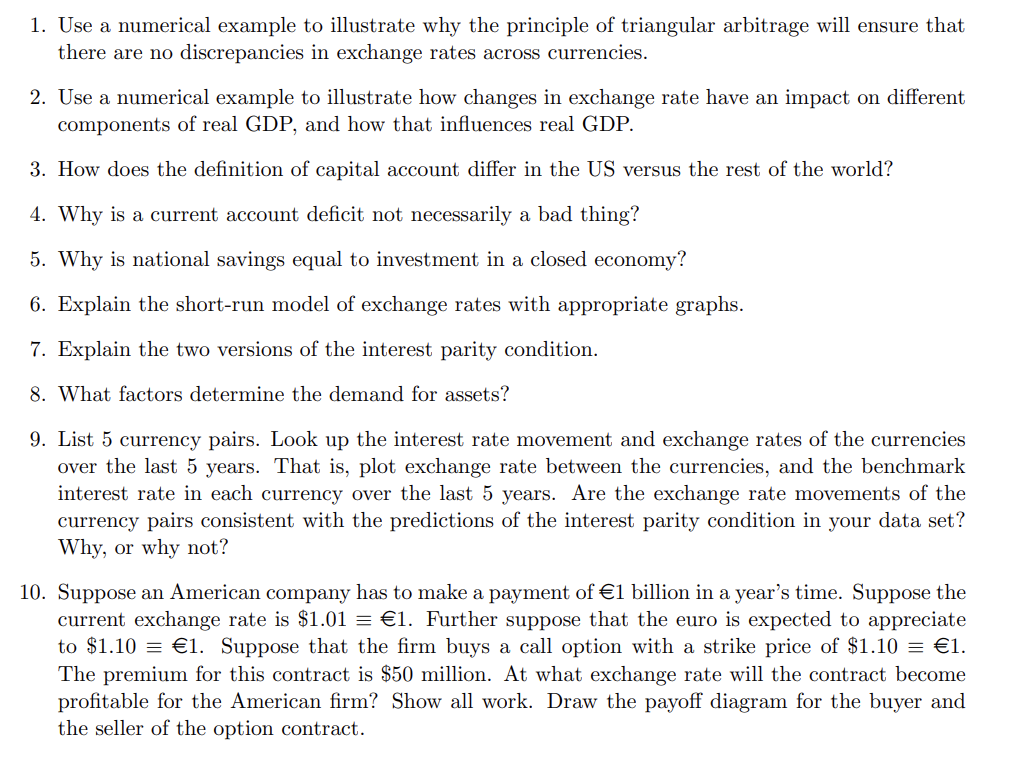 Solved 1. Use a numerical example to illustrate why the | Chegg.com