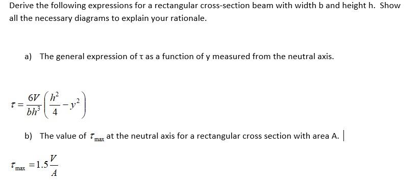 Solved Derive the following expressions for a rectangular | Chegg.com