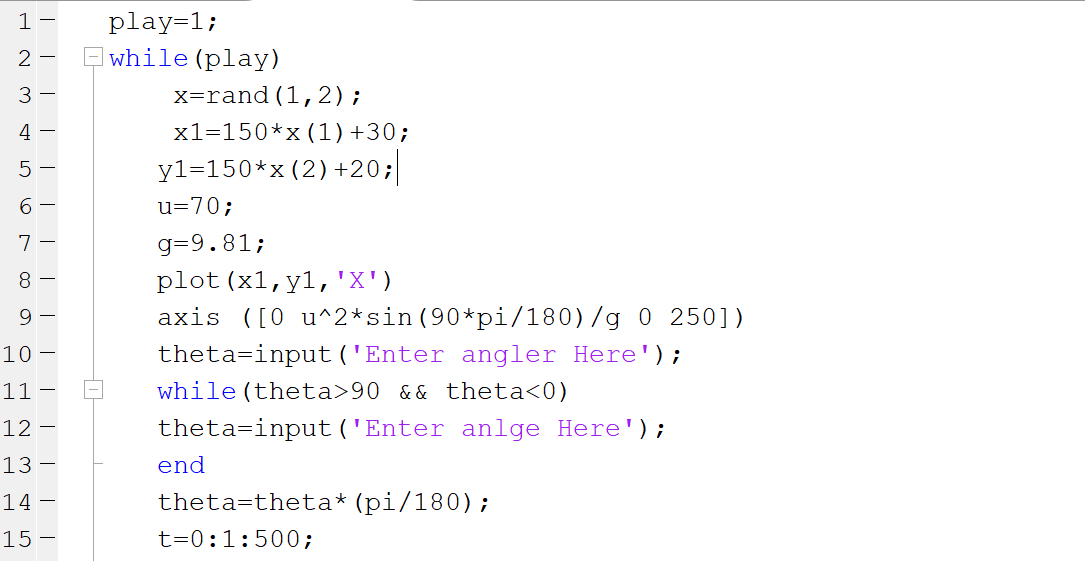 Solved Program a "game” that fires a projectile towards a | Chegg.com