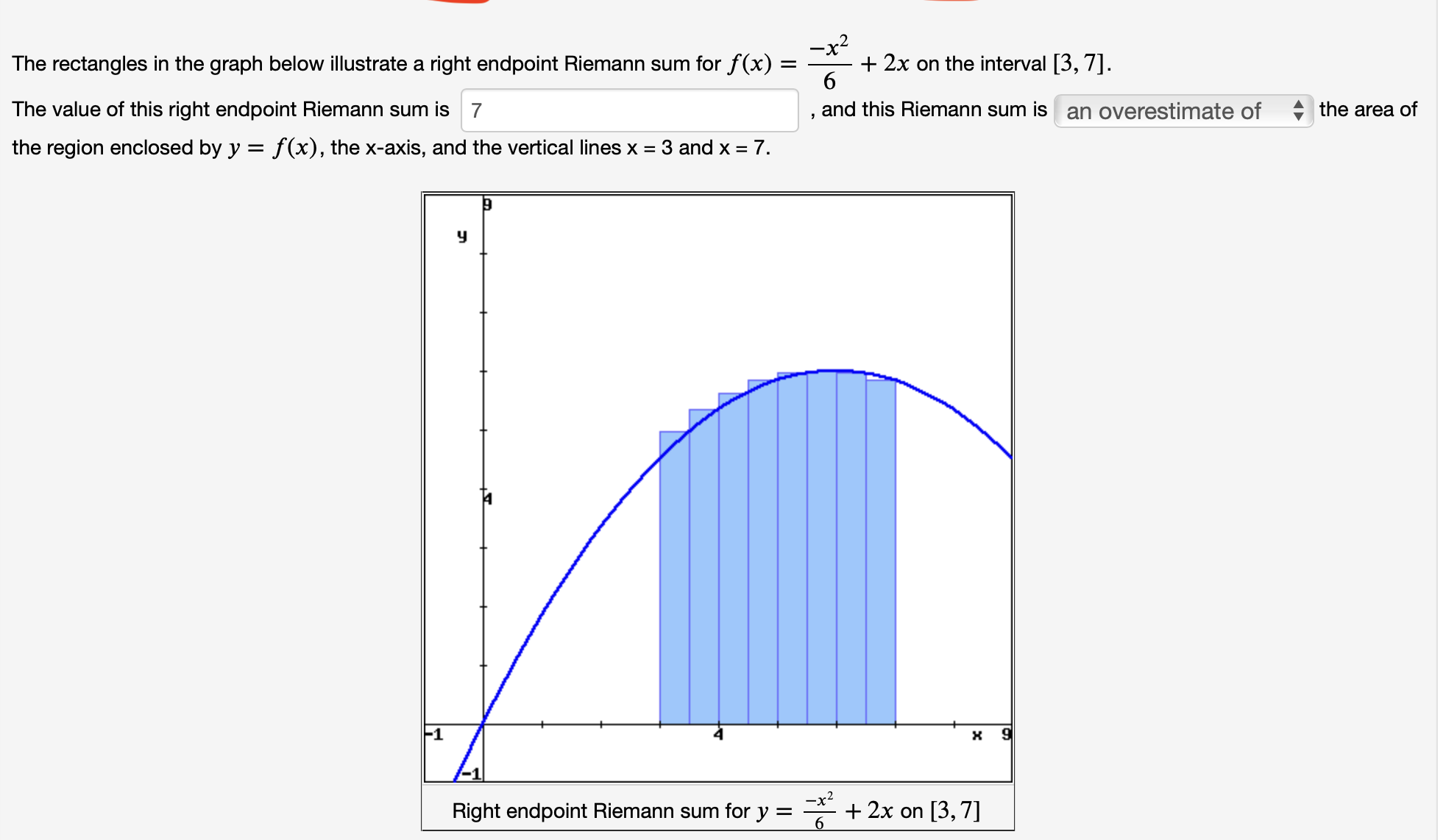 Solved (1 point) (Section 4.3) The rectangles in the graph | Chegg.com