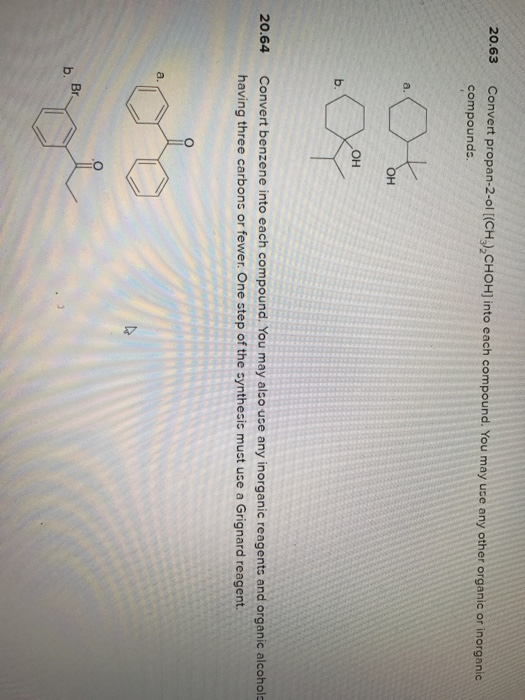 Solved Convert propan-2-ol[(CHJ,CHOH] into each compound. | Chegg.com