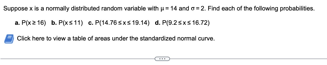 Solved Suppose x ﻿is a normally distributed random variable | Chegg.com